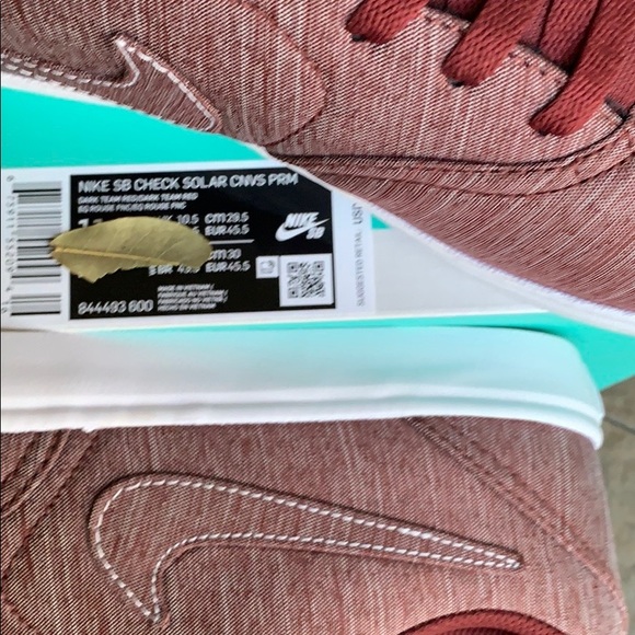 Nike | Shoes | Nike Sb Check Solar Canvas Premium Dark Team Red | Poshmark